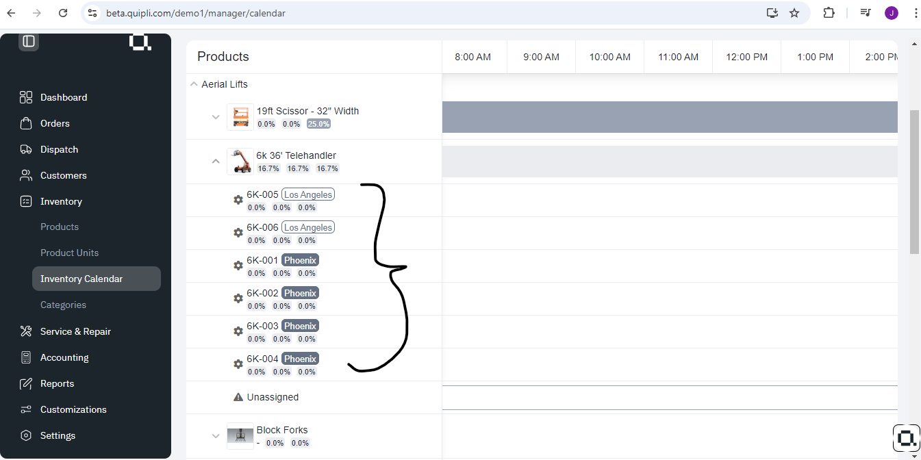 How to Use the Inventory Calendar – Quipli
