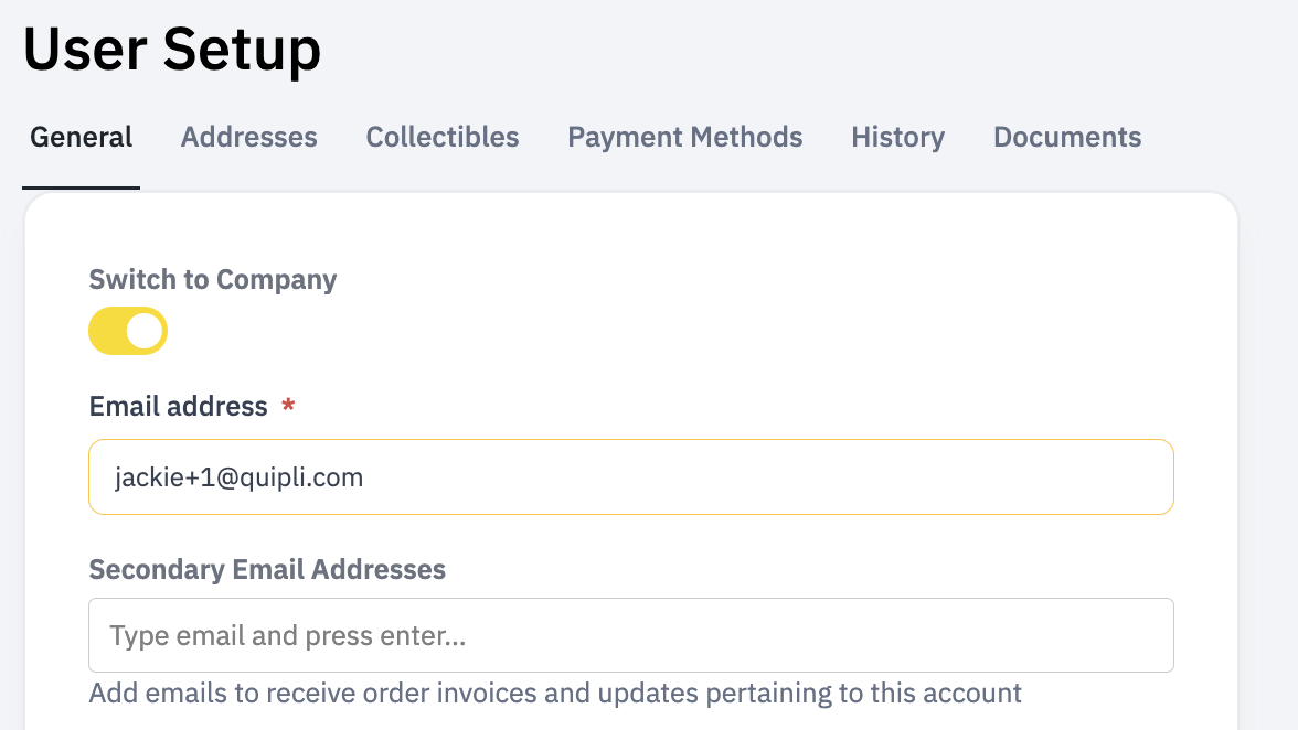 Adding Company Representatives and Assigning Roles to Company User Accounts – Quipli
