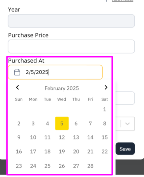 Product Units Purchase Date – Quipli