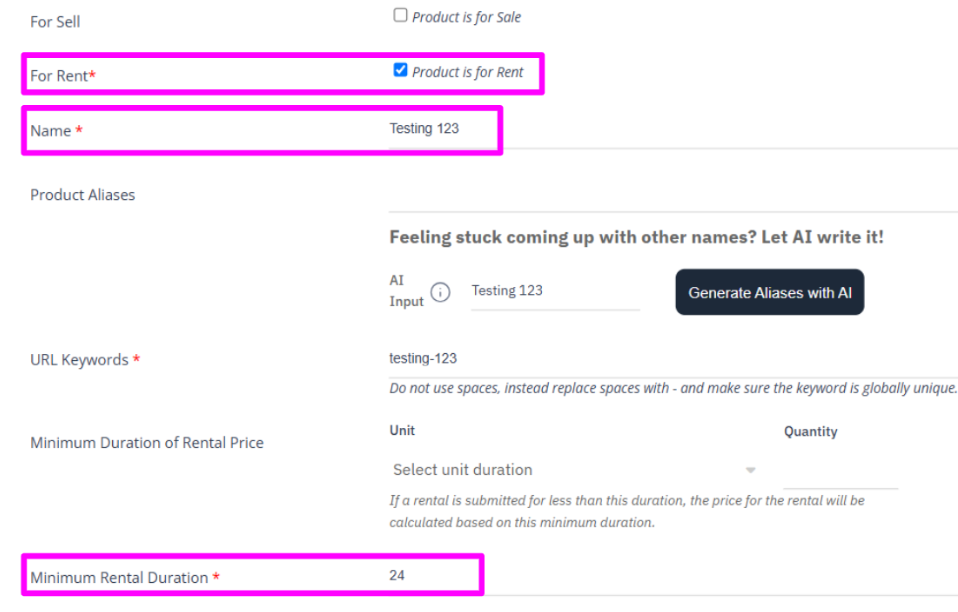 How to Create Product for Rent – Quipli