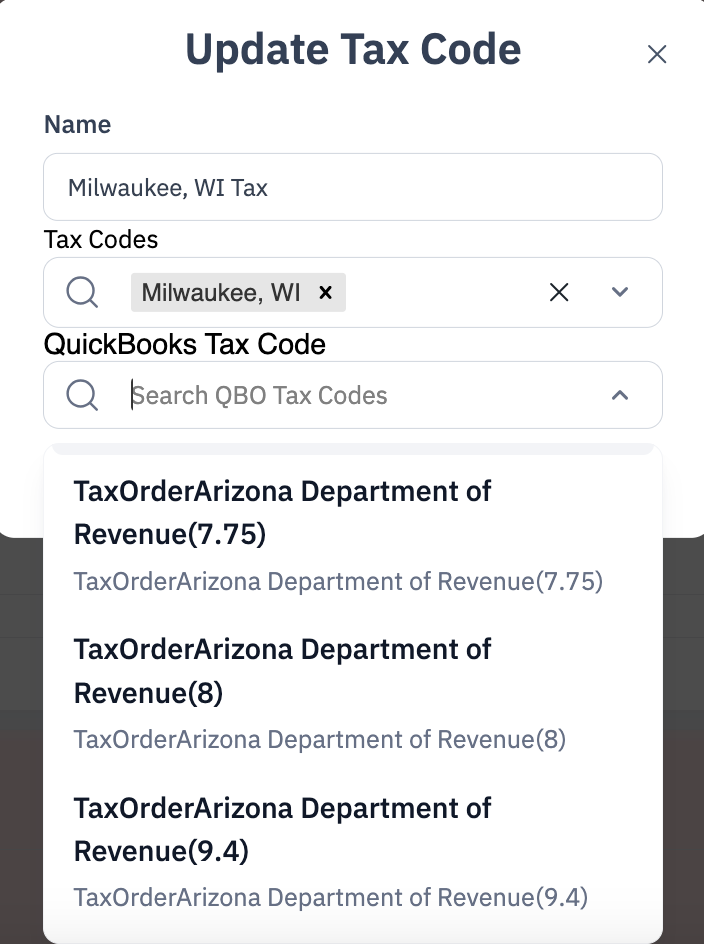 Adding a Tax Code – Quipli